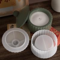China DIY crystal dropper, cement cup, jar, silicone film, striped gypsum candle cup, decorative mirror, silicone mold for sale
