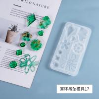 China DIY crystal drop glue mold earrings pendant homemade jewelry pendant decorative mirror silicone mold for sale