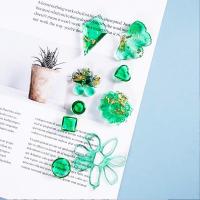 China DIY crystal drop glue mold earrings pendant homemade jewelry pendant decorative mirror silicone mold for sale