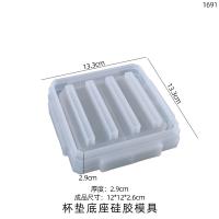 China DIY crystal dropper mold irregular pattern coaster base silicone mold wholesale for sale
