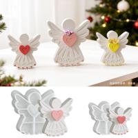 China Hot selling ornament silicone mold DIY size can be used to insert flowers, love angels, candles, gypsum mold for sale