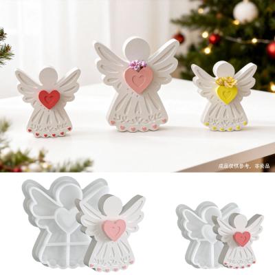 China Hot selling ornament silicone mold DIY size can be used to insert flowers, love angels, candles, gypsum mold for sale