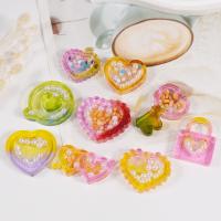 China DIY Crystal Drip Glue Love Flowing Sand Keychain Pendant Valentine's Day Gift Hanging Decoration Silicone Mold for sale