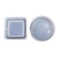 China DIY Crystal Dropping Gel Ashtray Silicone Mold Round Square Ashtray Silicone Grinding Tool for sale