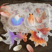 China Crystal Drip Glue DIY Goldfish Koi Earrings Pendant Keychain Fish Tank Landscape Carp Silicone Mold for sale
