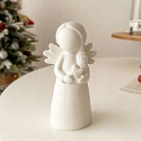 China Cross border Angel Wings Girl Silicone Mold DIY Smooth Striped Angel Candle Gypsum Mold for sale