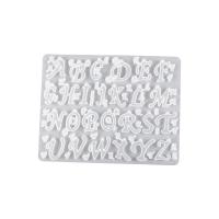 China DIY crystal drop glue jewelry English letter pendant earrings keychain pendant silicone mold wholesale for sale