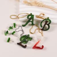 China DIY crystal drop glue jewelry English letter pendant earrings keychain pendant silicone mold wholesale for sale