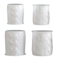 China Cylindrical sweater pattern table silicone mold DIY aromatherapy gypsum yarn weaving pattern candle mold for sale