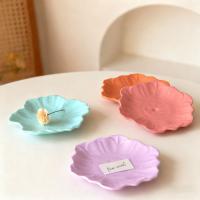 China Lotus Leaf Plate Tray Silicone Mold DIY Aromatherapy Gypsum Lotus Storage Plate Dropping Mold for sale