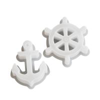 China Crystal jewelry large pendant drip glue mold DIY boat rudder anchor gypsum ornament silicone mold wholesale for sale