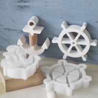 China Crystal jewelry large pendant drip glue mold DIY boat rudder anchor gypsum ornament silicone mold wholesale for sale