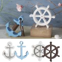 China Crystal jewelry large pendant drip glue mold DIY boat rudder anchor gypsum ornament silicone mold wholesale for sale