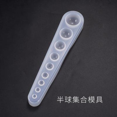 China DIY Crystal Dropping Glue Mold Multi Specification Hemisphere Collection Mold Pendant Jewelry Hemisphere Silicone Mold for sale