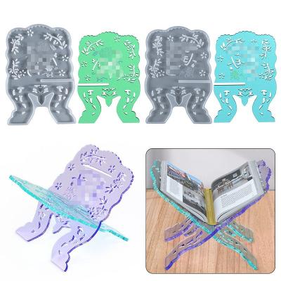 China DIY crystal dropper mold hollow reading bookshelf, table decoration silicone mold spot wholesale for sale