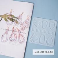 China Drip glue mold ear hook earring earring pendant crystal drip glue jewelry pendant decoration silicone mold for sale