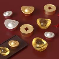 China Spring Festival Celebration Silicone Mold DIY Four Grid Jubao Zhaocai Yuanbao Ping An Copper Coin Buckle Dropping Mold for sale