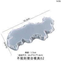 China DIY crystal dropper tray mold with irregular crystal patterns, long swing table, and silicone mold for decorative parts for sale