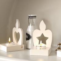 China Aromatherapy gypsum Christmas tree pentagram heart-shaped candle shaped insert board DIY candle holder ornament silicone mold for sale