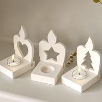 China Aromatherapy gypsum Christmas tree pentagram heart-shaped candle shaped insert board DIY candle holder ornament silicone mold for sale