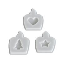 China Aromatherapy gypsum Christmas tree pentagram heart-shaped candle shaped insert board DIY candle holder ornament silicone mold for sale