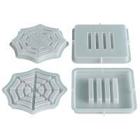 China Aromatherapy gypsum spider web cup bottom seat silicone mold DIY Halloween decoration ornament dropper mold for sale