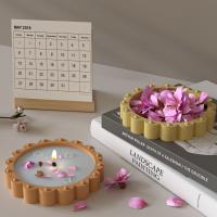 China Aromatherapy gypsum cement drip glue circular bead lace tray silicone mold DIY storage tray mold for sale
