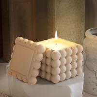 China DIY Crystal Dropping Gel Bubble Cube Storage Jar Square Gypsum Storage Box Candle Cup Silicone Mold for sale
