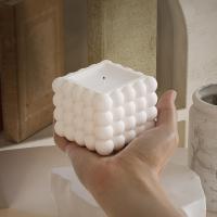 China DIY Crystal Dropping Gel Bubble Cube Storage Jar Square Gypsum Storage Box Candle Cup Silicone Mold for sale