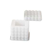 China DIY Crystal Dropping Gel Bubble Cube Storage Jar Square Gypsum Storage Box Candle Cup Silicone Mold for sale
