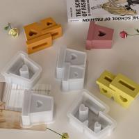 China DIY Aromatherapy Gypsum Hollow Heart Flower Pot Silicone Mold Dry Flower Arrangement Flower Basket Pendant Dropping Mold for sale