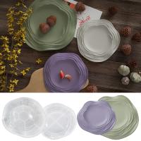 China Crystal Drip Glue Gypsum Cement Irregular Tray Silicone Mold Wave Water Ripple Plate Dish Mold for sale