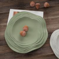 China Crystal Drip Glue Gypsum Cement Irregular Tray Silicone Mold Wave Water Ripple Plate Dish Mold for sale