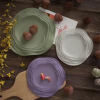China Crystal Drip Glue Gypsum Cement Irregular Tray Silicone Mold Wave Water Ripple Plate Dish Mold for sale