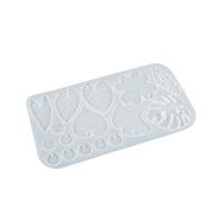 China Source Crystal Dropping Resin Grinding Tool Irregular Leaf Clover Pendant Hanging Silicone Mold for sale