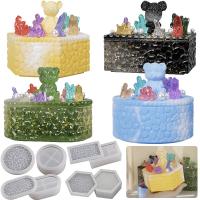 China DIY Resin Diamond Storage Box Mould Rectangular Oval Hexagonal Stackable Storage Jar Silicone Mold for sale