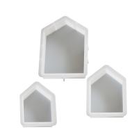 China DIY Crystal Dropping Glue Large, Medium, Small, Three Dimensional Blank House Candle Gypsum Decoration Bookshelf Silicone Mold for sale