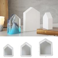 China DIY Crystal Dropping Glue Large, Medium, Small, Three Dimensional Blank House Candle Gypsum Decoration Bookshelf Silicone Mold for sale