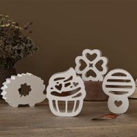China Silicone mold for four link hollow ornament DIY hedgehog mushroom cake with four leaf clover silhouette gypsum mold for sale
