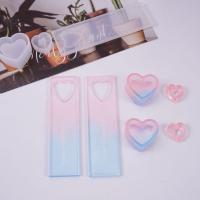 China DIY crystal dropper mold heart-shaped box hollow pendant bookmark mold hanging decoration silicone mold for sale
