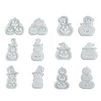 China Halloween Hat Pumpkin Devil Pumpkin Triple Connection Pumpkin Candlestick Plugin Pendant Hanging Silicone Mold for sale