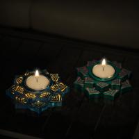China Crystal dropper DIY resin grinding tool irregular pattern flower candle holder storage silicone mold for sale