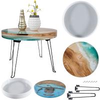 China DIY crystal dropper resin grinding tool, self-made super large circular table decoration, river table silicone mold for sale