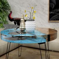 China DIY crystal dropper resin grinding tool, self-made super large circular table decoration, river table silicone mold for sale