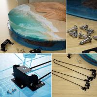 China DIY crystal dropper resin grinding tool, self-made super large circular table decoration, river table silicone mold for sale