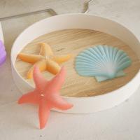 China Drip glue mirror starfish shell hanging keychain DIY expanded fragrance gypsum candle ornament silicone mold for sale