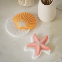 China Drip glue mirror starfish shell hanging keychain DIY expanded fragrance gypsum candle ornament silicone mold for sale
