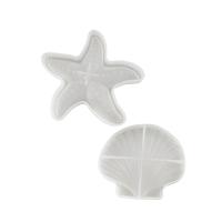 China Drip glue mirror starfish shell hanging keychain DIY expanded fragrance gypsum candle ornament silicone mold for sale