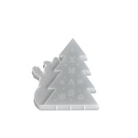 China DIY Christmas Snowman Christmas Tree Aromatherapy Gypsum Platform Candle Decoration Silicone Mold for sale