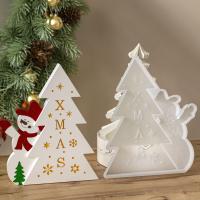 China DIY Christmas Snowman Christmas Tree Aromatherapy Gypsum Platform Candle Decoration Silicone Mold for sale